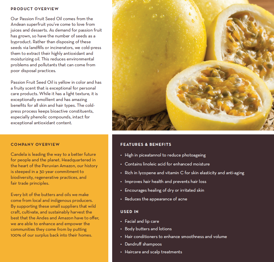 30ml Organic Passion Fruit Seed Face Oil (Maracuja Oil) - Arbor Mundi ...